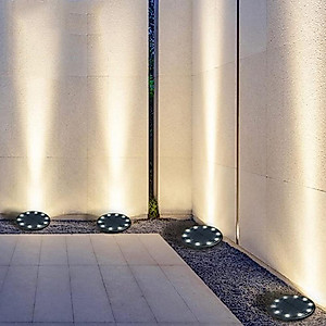 ZHUANYIYI Outdoor Solar Ground Plug Lights, Garden Ground Plug Lawn Waterproof Landscape Lights, Home Garden Pavement Decorative Lights