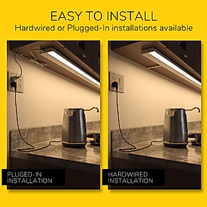 GETINLIGHT 3 Color Levels Dimmable LED Under Cabinet Lighting with ETL Listed, 12-inch, Warm White (2700K), Soft White (3000K), Bright White (4000K), White Finished, IN-0210-1