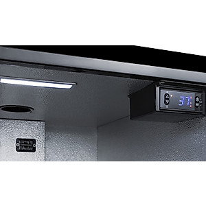 Summit Appliance SBC696OSNK 24' Wide Built-In Outdoor Kegerator, Weatherproof, Full-sized Beer Dispenser, 6.04 cu.ft Capacity, Digital Thermostat, Automatic Defrost, LED Lighting, Self-closing Door