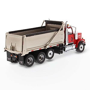 Diecast Masters Western Star 4900 SFFA with Lift Axle Silver Plated Dump | Real Dump Truck Specifications | 1:50 Scale Model Semi Trucks | Diecast Model by Diecast Masters 71067
