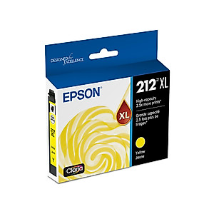 EPSON T212 Claria -Ink High Capacity Yellow -Cartridge (T212XL420-S) for Select Epson Expression and Workforce Printers
