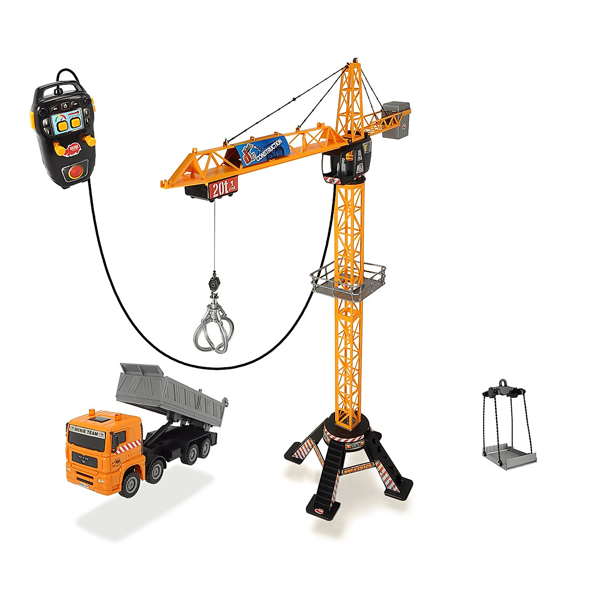 Dickie Toys 48" Mega Crane and Truck Vehicle and Playset