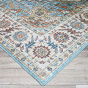 Couristan Pasha Sarouk Area Rug, 5' x 8', Navy