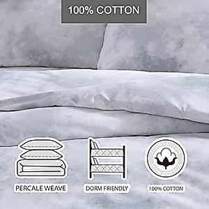 City Scene - King Duvet Cover Set, Cotton Bedding with Matching Shams, Modern Home Decor (Koto Clouds Grey, King)