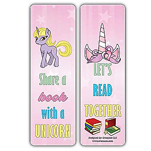 Creanoso Cool and Amazing Unicorn Bookmarks (30-Pack) – Stocking Stuffers Gift for Girls – Party Favors Supplies – School Classroom Giveaways – Book Reading Rewards Incentive – Girl’s Party Supply