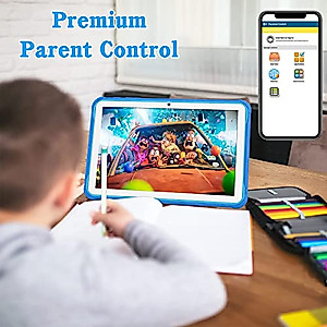 Kids Tablet 10.1 '' Android Toddler Tablet 2GB 32GB Tablet for Kids APP Preinstalled & Parent Control Kids Learning Education Tablet WiFi Camera,Netflix YouTube Hands-Free Watching(2022 Release),Blue