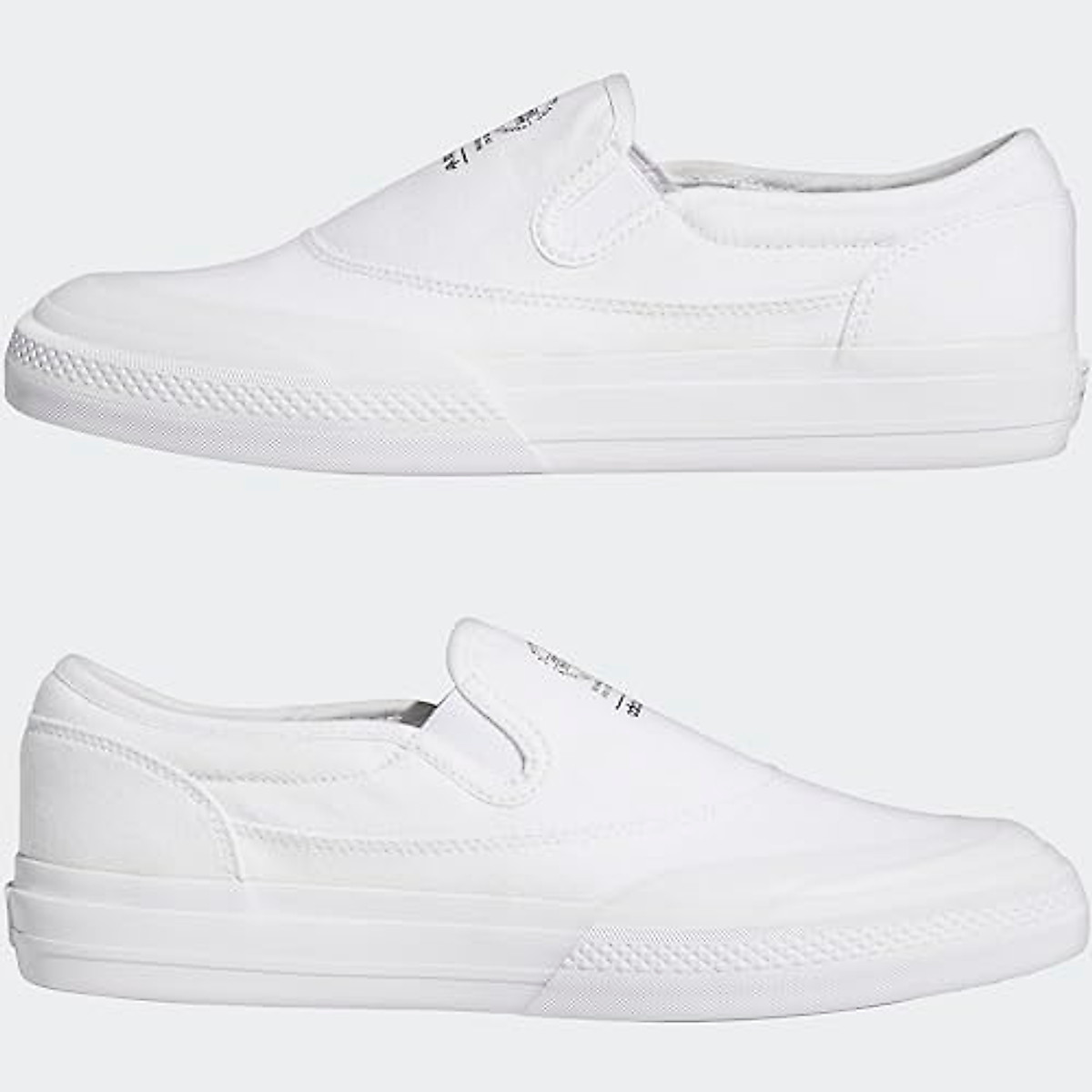 adidas Originals Unisex Nizza Sneaker, White/White/Core Black, 10 US Men