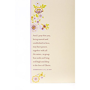 Dayspring Baptism Card for Baby Girls, Pink Dove Cross - 0399RZA1005
