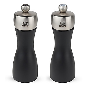 Peugeot Fidji 6 inch Black Matte Salt/Pepper Mill Set