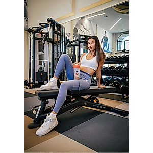 UPRISE ACTIVEWEAR Women's Tight-Fitted Leggings with Pockets - High-Waist Athletic Yoga Pants High-Waist Athletic Tummy Control Yoga Pants for Workout - Tights Gym Pant for Women (Blue Small)