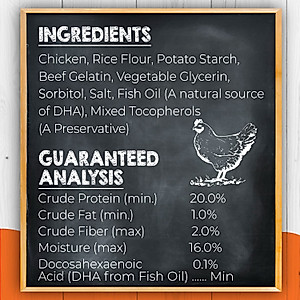 Canine Naturals Puppy Chicken and Rice Chew - Rawhide Free Puppy Treats - Made with USA Chicken - All-Natural & Easily Digestible - 2 Pack of 7-Inch Rolls for Puppies