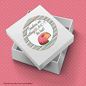Nothing Bundt The Best Teacher Appreciation Thank You Sticker Labels, 40 2" Party Circle Stickers by AmandaCreation, Great for Envelope Seals & Gift Bags