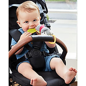 Skip Hop Bandana Buddies Baby Activity Chime & Teether Stroller Toy, Zebra