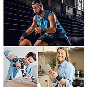 HiRui 2 PACK Wrist Compression Strap and Wrist Brace Sport Wrist Support for Fitness, Weightlifting, Tendonitis, Carpal Tunnel Arthritis, Pain Relief-Wear Anywhere-Unisex,Adjustable