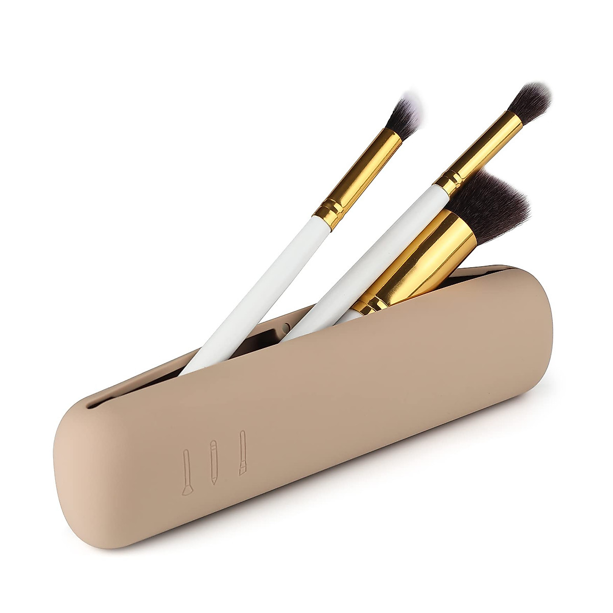 CORNERIA Travel Makeup Brush Case with Magnets lock, Portable Makeup Brush Cosmetic Holder, Soft and Comfortable Makeup Brush Organizer, Fashionable and Beautiful Cosmetic Brush Bag