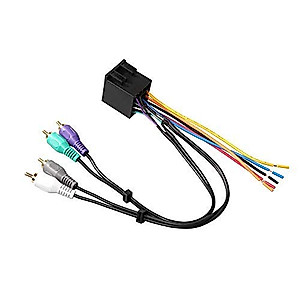 RED WOLF Radio Stereo Wire Harness W/AMP Amplifier Integration Connector RCA Jack Adapter for Mercedes Benz 1990-2004, Volkswagen 1990-2001, Audi 1996-2004, Land Rover 1999-2004