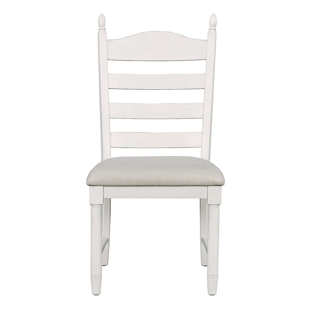 Quarte 5-Piece Retro Round Dining Table Set with Wood Extendable Dining Table and 4 Upholstered Dining Chairs, Compact Table Set for Small Kitchen Room (Off White/Extendable)