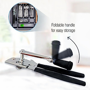 Commercial Can Opener Heavy Duty - Hand Held Can Opener Manual - Industrial Can Opener for Big Cans - Hand Crank Can Opener for Seniors - Restaurant Can Opener - Easy Crank, Abrelatas Abridor