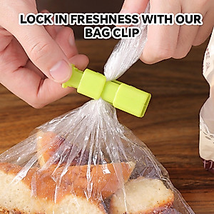 Yoben Bread Bag Clips Reusable,Kitchen Clips For Bags,Plastic Snack Bag Clips For Food Chips And Other Food Bags,Easy To Use General Bag Clips For Food Storage (4pcs)
