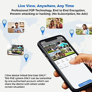 【3TB HDD+Human/Vehicle Detect】 Hiseeu 4K PoE Security Camera System, Home Surveillance Kits w/4Pcs 5MP IP Security Camera Outdoor&Indoor, 16Ch 8MP PoE NVR, Two Way Audio, Spotlight Alarm, 7/24 Record