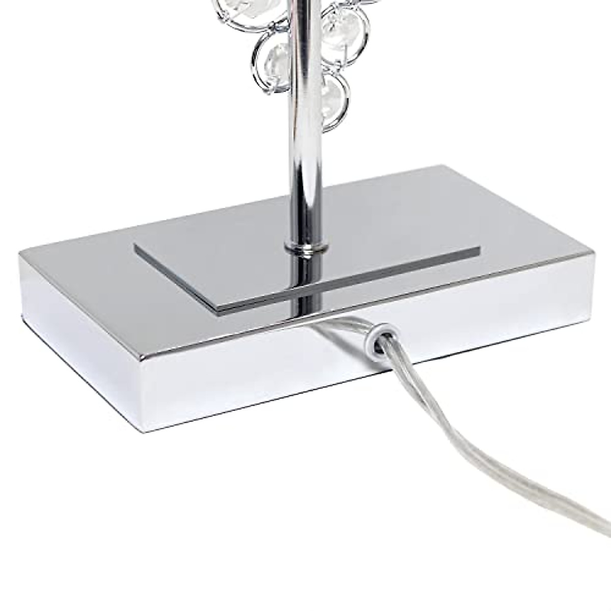 Elegant Designs LT1027-CHR Prismatic Crystal Sequin and Chrome Table Lamp