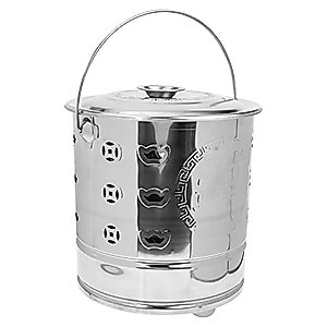 Happyyami Firepit Stainless Steel Metal Burn Incinerator Cage Fire Pit Garden Fire Cage Leaf Trash Burning Barrels for Outside Outdoor Fire Pits Outdoor Fire Pits