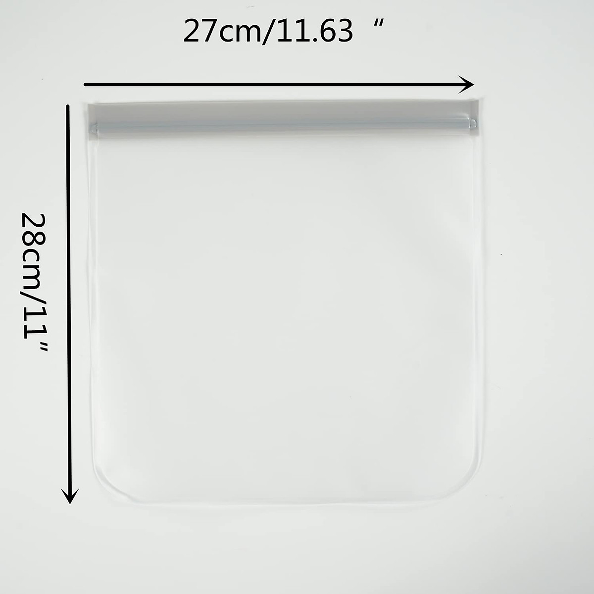 6 Pack BPA FREE Reusable silicone freezer bags, Extra Thick Reusable Storage Bags Leakproof Silicone and Plastic Free for Marinate Meats, Cereal, Sandwich, Snack, Travel Items, Home Organization