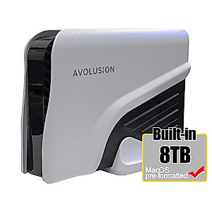 Avolusion PRO-Z Series 8TB USB 3.0 External Hard Drive for MacOS Devices, Time Machine (White) (Renewed)