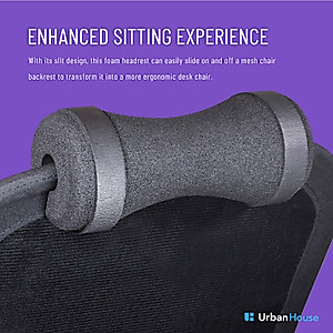 urbanhouse Neck Support Firm Pillow for Office Desk Mesh Chair Without Headrest