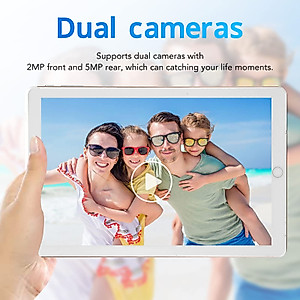 10.1 Inch Tablet Android Tablet, 3G Calling Tablet, Quad Core Processor, 4G RAM 64G ROM, HD LCD Touch Screen, 2MP+5MP Dual Camera, WiFi, Bluetooth4.0, 5500mAh Battery
