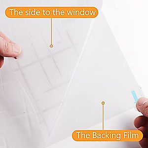 UETEX Window Film,Frosted Privacy Film for Glass Door,Self Static Cling Frosting Decorative Window Stickers Window Covering for Home Bathroom, Cross Pattern 23.6 x 78.7 inches