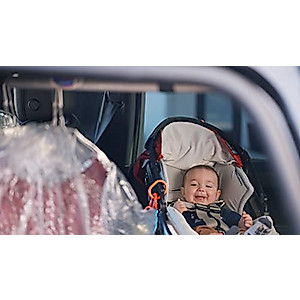 CabCloset, Car Clothes Hanger Bar, Made in USA, Adjustable Telescoping Bar Vehicle Clothing Rack, Does not Block Rear-View and Holds 25 lbs