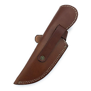 8" long custom handmade leather sheath for 4"—4.5" cutting blade knife