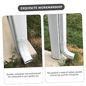 DOITOOL 6 pcs Drain Nozzle Sleeve Hard hat Gutter Guards Caps Garden Downspout Cap Drain Safety Caps Downspouts Gutter Mouth Covers Sharp pet Protective Cap Helmet Rubber