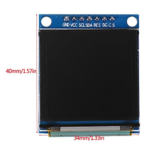 1.5inch OLED Display Module I2C IIC SPI Serial 128 * 128 Color OLED LCD White Display Module for SSD135 Serial Peripheral Interface OLED Color Display Graphic Module