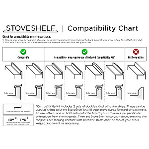 StoveShelf 30" Length Stainless Steel Finish Magnetic Shelf for Kitchen Stove - Kitchen Storage Solution with Zero Installation - Over Stove Spice Rack Organizer