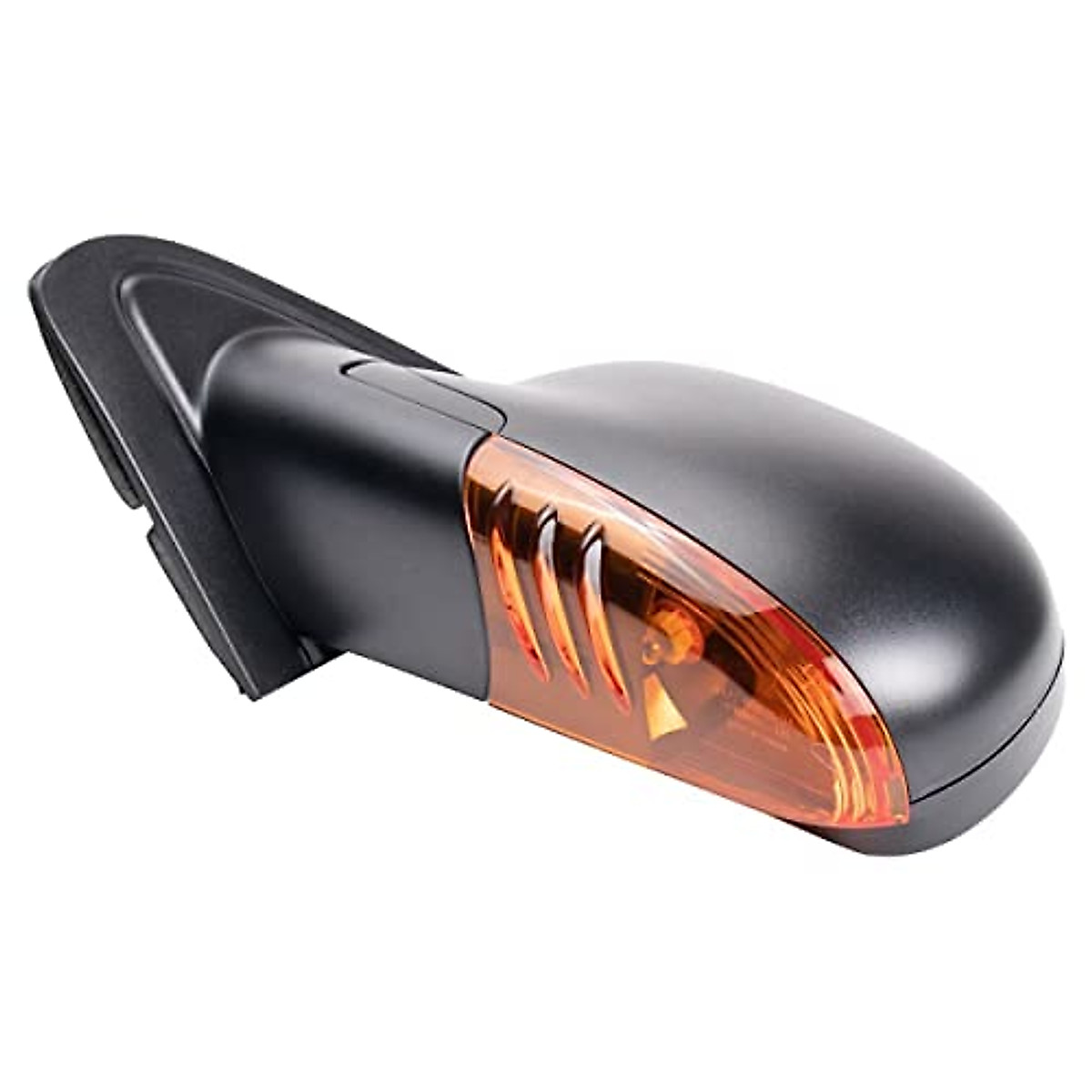 ORTUS UNI Power Heated Mirror w/Amber Signal Driver Left Fits (Plastic Textured Black)