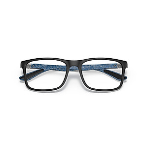 Ray-Ban RX8908 Rectangular Prescription Eyewear Frames, Matte Black/Demo Lens, 53 mm