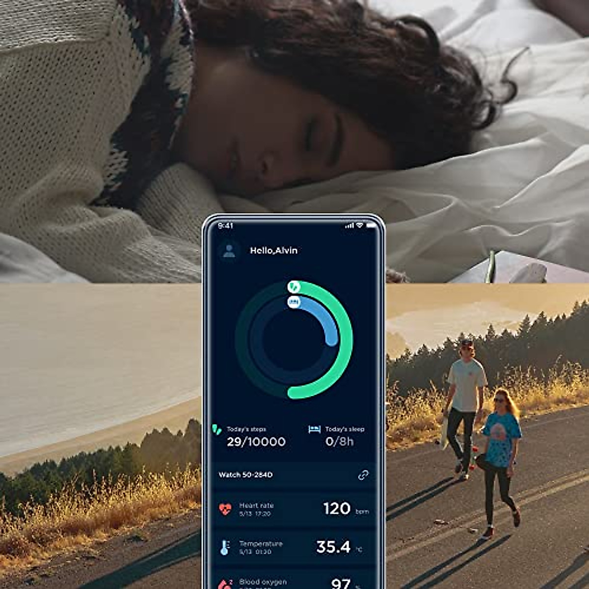 Motorola Moto Watch 70 - Health and Fitness Smartwatch for Every Day Wear, Advanced Health Features, Up to 10 Days Battery Life - Compatible with Android and iOS, Phantom Black