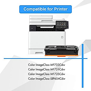 TRUE IMAGE Compatible Toner Cartridge Replacement for Canon 046 046H MF733Cdw Toner for Canon Color ImageCLASS MF733Cdw MF731Cdw MF735Cdw LBP654Cdw MF733 Printer (Black Cyan Magenta Yellow, 5-Pack)