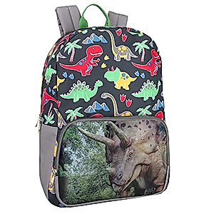 Trail maker Picture Changing Lenticular Dinosaur Backpack for Boys – Elementary and Middle School Hologram Backpack (Dinos 3) Large