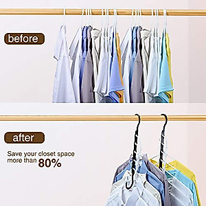 Pretigo Magic Hangers Space Saving Hangers 10 Pack Closet Space Saver Hanger Organizer Multi Hangers Space Saving
