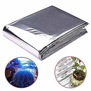 QLGCJ High Silver Reflective Mylar Film, Garden Greenhouse Covering Foil Sheets Effectively Increase Plants Growth, 120x210cm