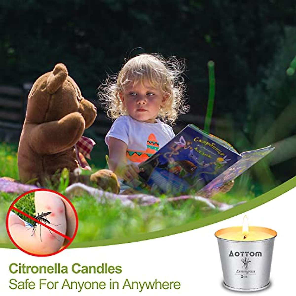 Citronella Candles Outdoor - 2.2oz 9 Pack Scented Candles 135h Burning for Patio Home Balcony Garden - Natural Soy Wax Aromatherapy Citronella Oil Portable Small Bucket Candles Set Summer Gifts