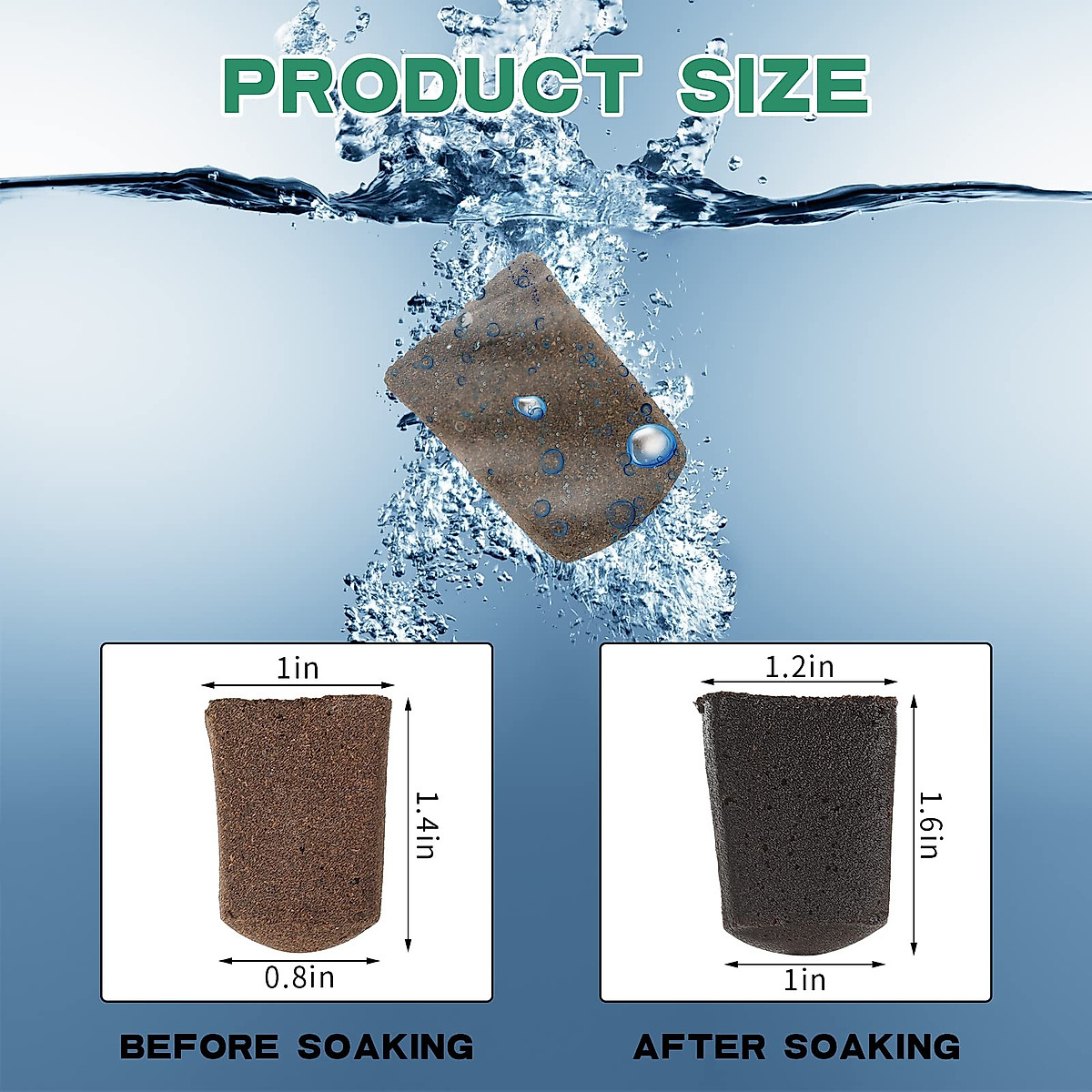 Amyhill Hydroponic Sponges Grow Starter Pods Organic Rooter Plugs Growth Sponge Starter Plugs for Plant Growing Cloning (200 Pieces)