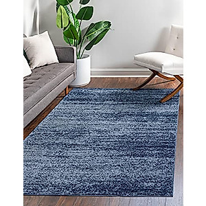 Rugs.com Angelica Collection Rug – 2' x 3' Navy Blue Medium Rug Perfect for Entryways, Kitchens, Breakfast Nooks, Accent Pieces