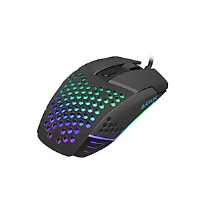 Fury Battler - USB Gaming Mouse, 6400 dpi, 6 Buttons, Optical, RGB Backlight, Lightweight, Black
