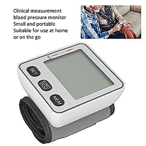 Digital Sphygmomanometer, Voice Function Simple Operation LCD Display Blood Pressure Monitor for Travel