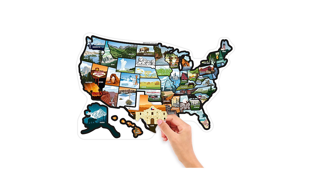 Discover the RV State Magnet Travel Map for Adventures