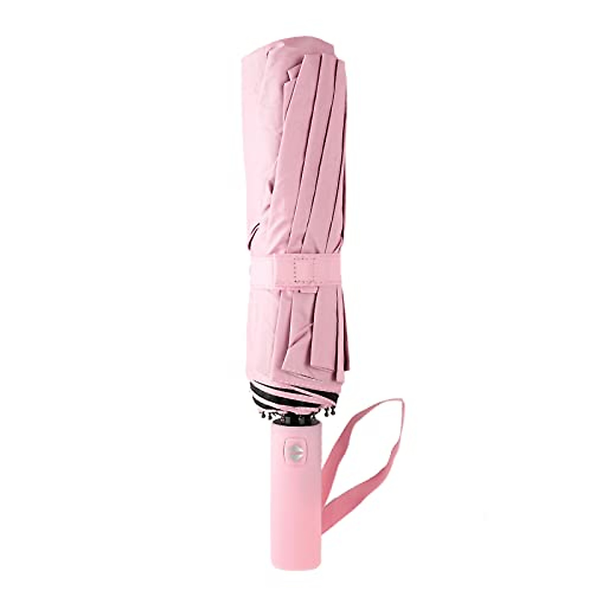 LGGETRICH Windproof Umbrella UPF 50+ UV Sun Travel Umbrella Auto Open Close Compact Folding Umbrella Blocking UV 99.99%，Pink